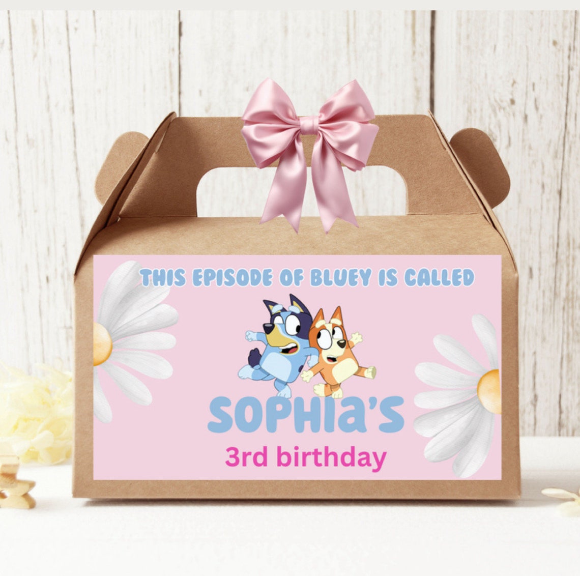 Bluey Themed Kids Party Treat Box - Etsy