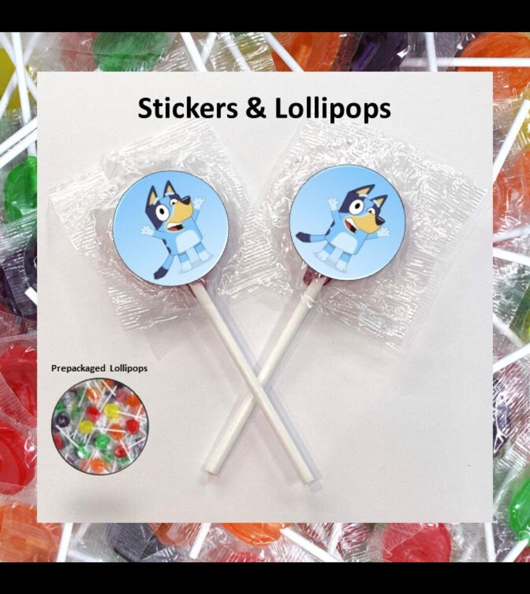8+ Bluey Lollipops - Bluey Favors - Lollipops Favors - Bluey Loot Bags ...