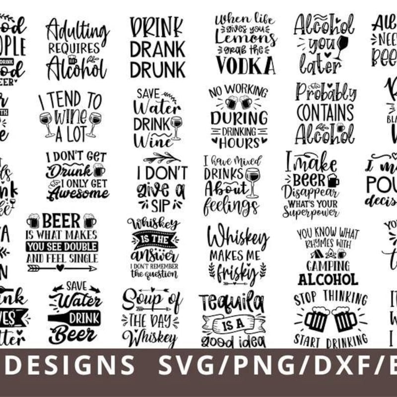 Alcohol Quotes Svg - Etsy