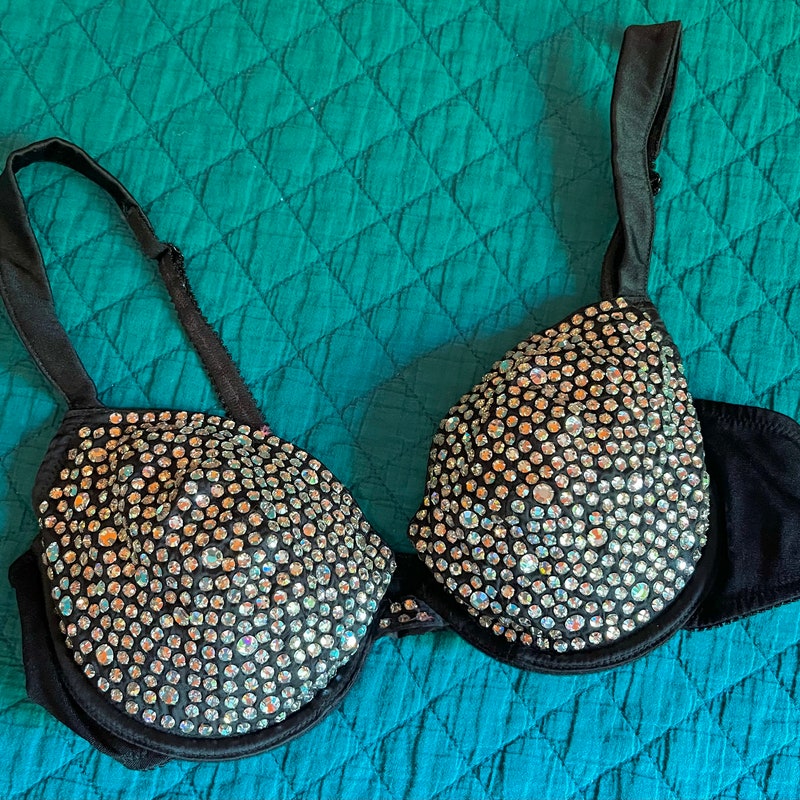 Rhinestone Bra - Etsy