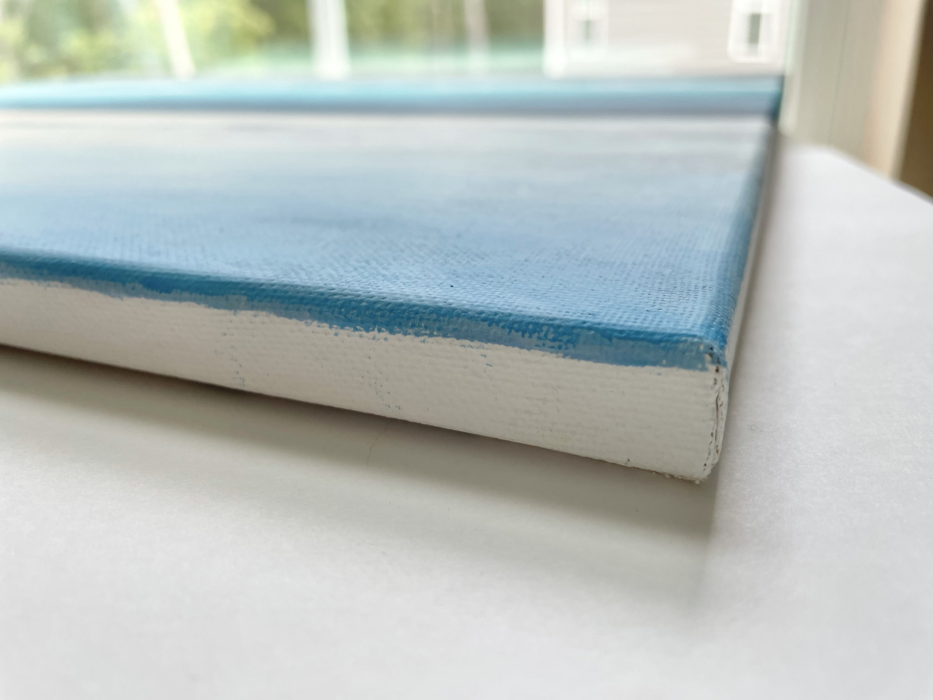 Original Beach Daytime Painting on Canvas Calm Ocean Waves 20x16 In. - Etsy