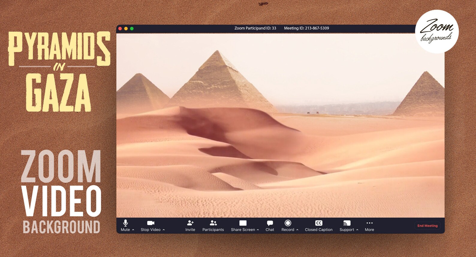 Pyramids! ANIMATED VIRTUAL BACKGROUND | Instant Digital Download ...