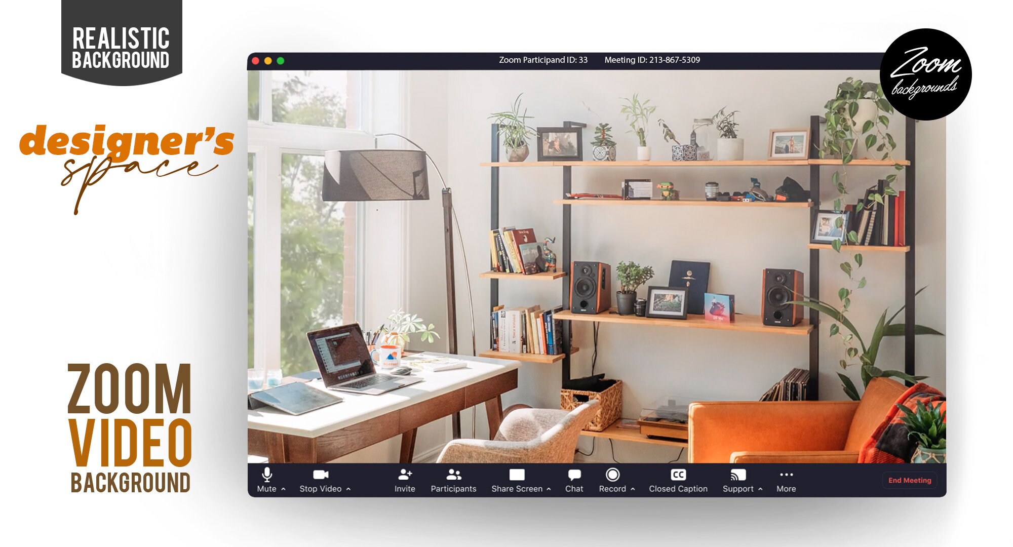 Designer's Space! ANIMATED VIRTUAL BACKGROUND | Instant Digital ...