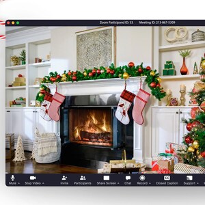 Christmas ANIMATED VIRTUAL BACKGROUND | Instant Digital Download ...