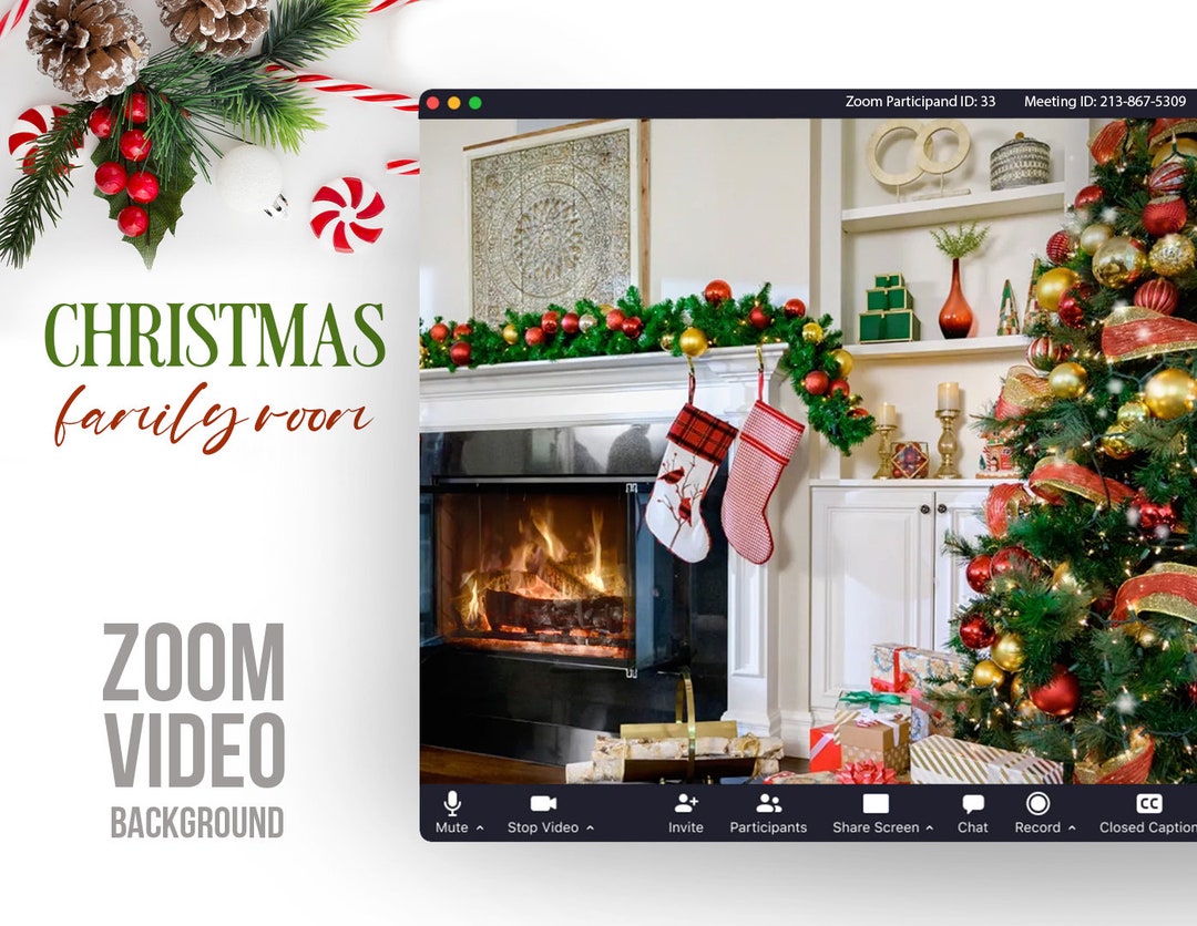 Christmas ANIMATED VIRTUAL BACKGROUND | Instant Digital Download ...