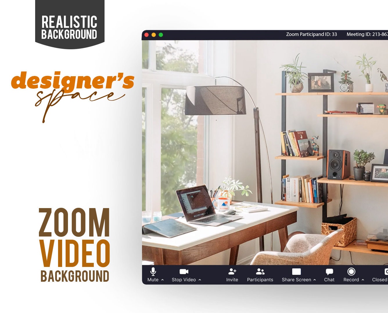 Designer's Space! ANIMATED VIRTUAL BACKGROUND | Instant Digital ...