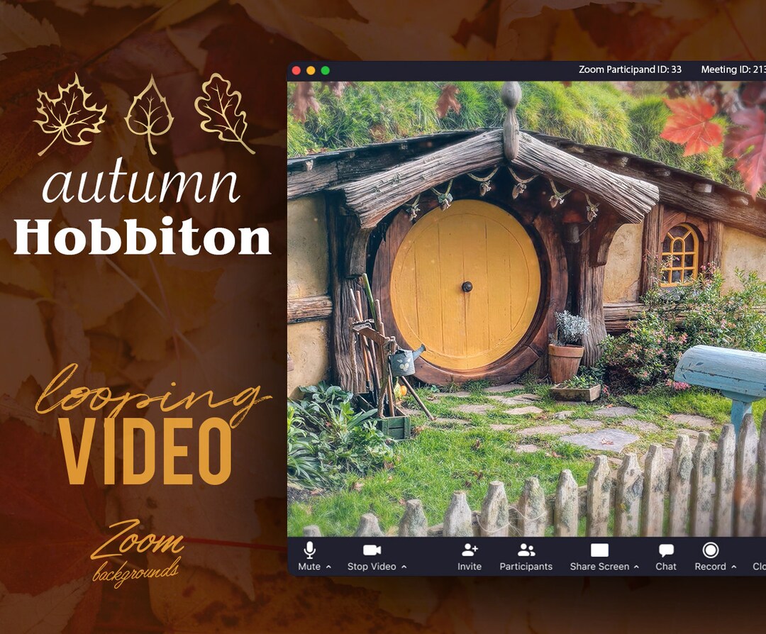 Hobbiton ANIMATED VIRTUAL BACKGROUND Instant Digital - Etsy