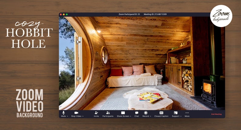 Hobbit Hole Interior! ANIMATED VIRTUAL BACKGROUND | Instant Digital ...