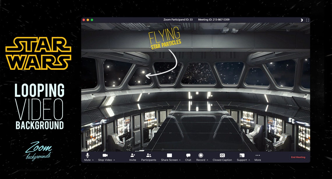 Star Wars ANIMATED VIRTUAL BACKGROUND | Instant Digital Download ...