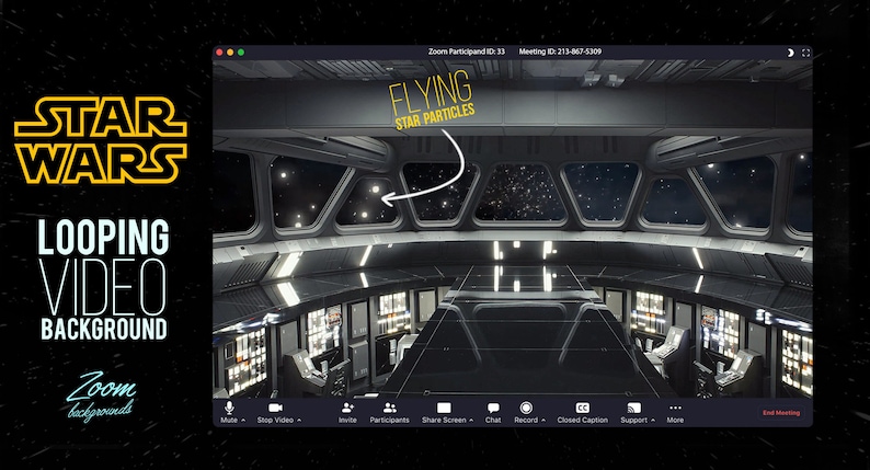 Star Wars ANIMATED VIRTUAL BACKGROUND | Instant Digital Download ...