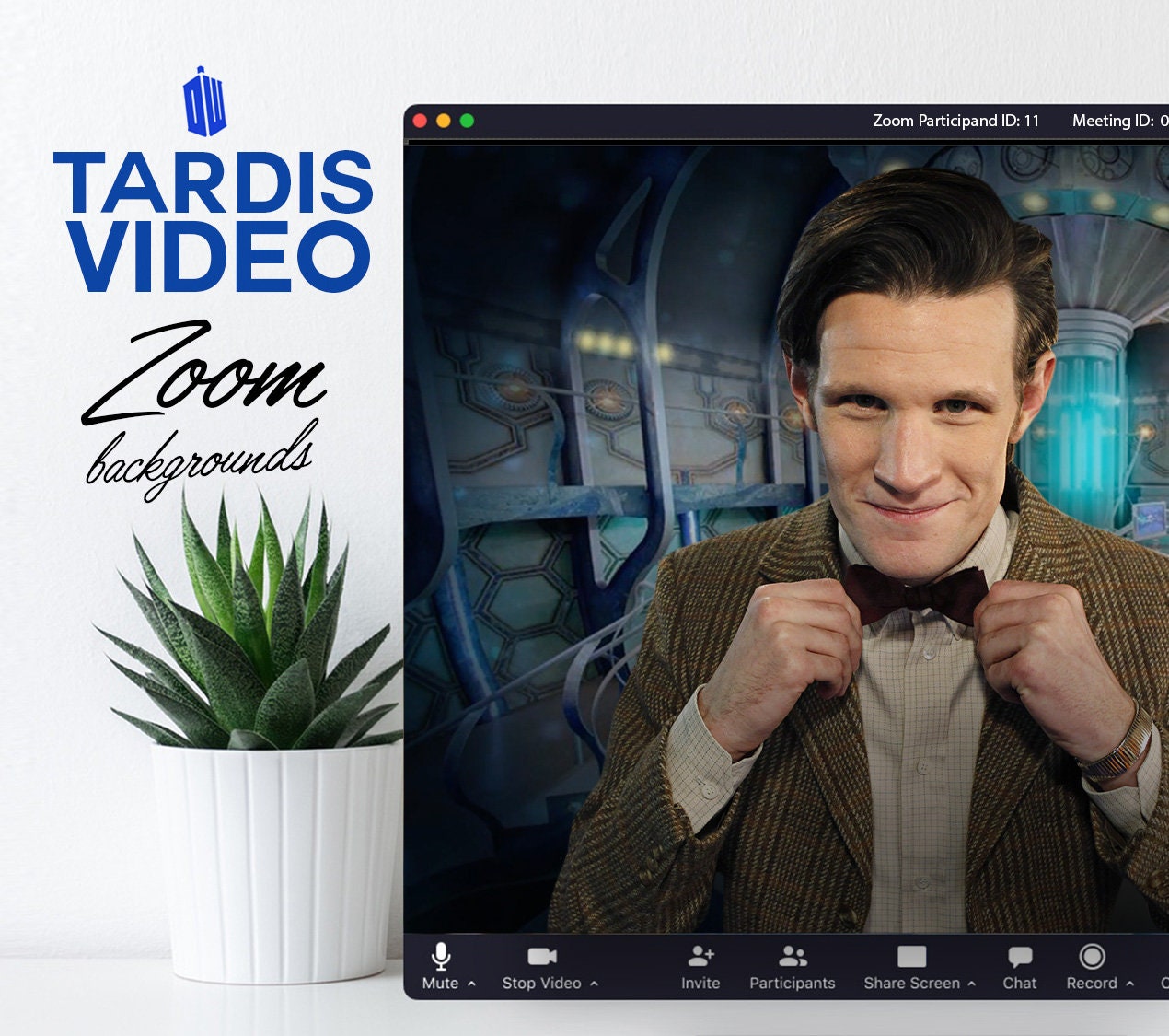 Tardis ANIMATED VIRTUAL BACKGROUND Instant Digital Download - Etsy