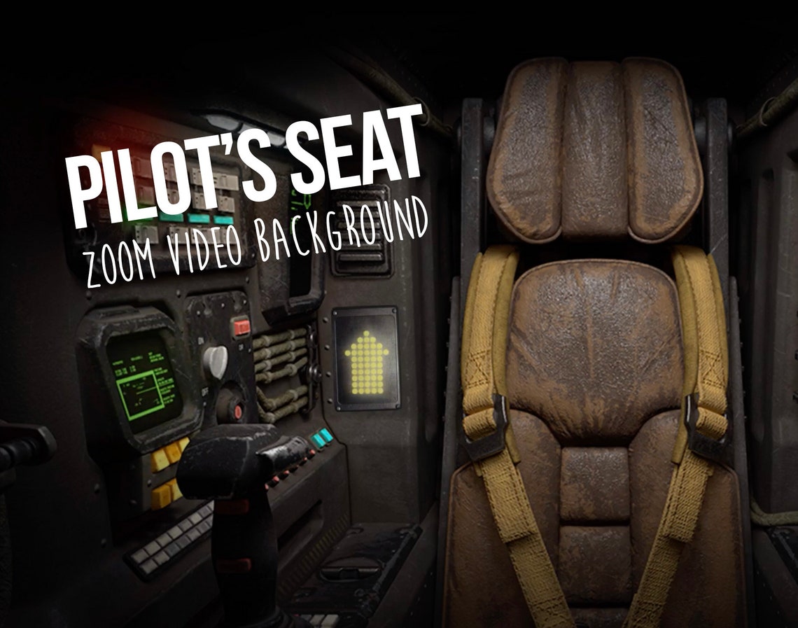 Pilot's Seat! ANIMATED VIRTUAL BACKGROUND | Instant Digital Download ...
