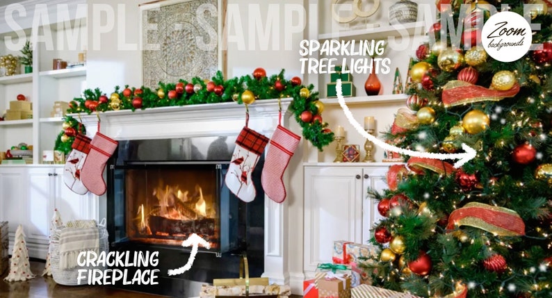 Christmas ANIMATED VIRTUAL BACKGROUND | Instant Digital Download ...