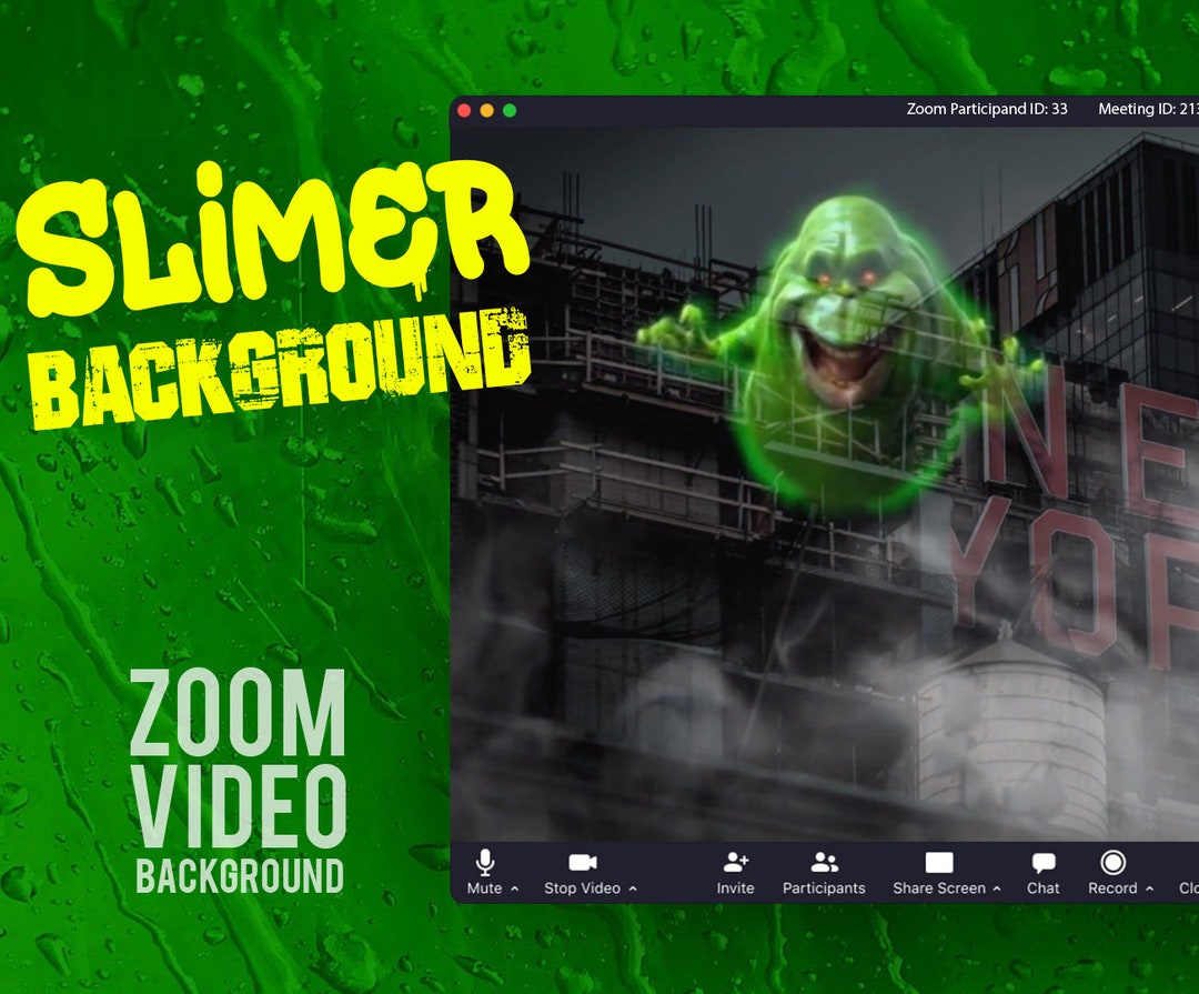 Slimer ANIMATED VIRTUAL BACKGROUND Instant Digital Download - Etsy UK