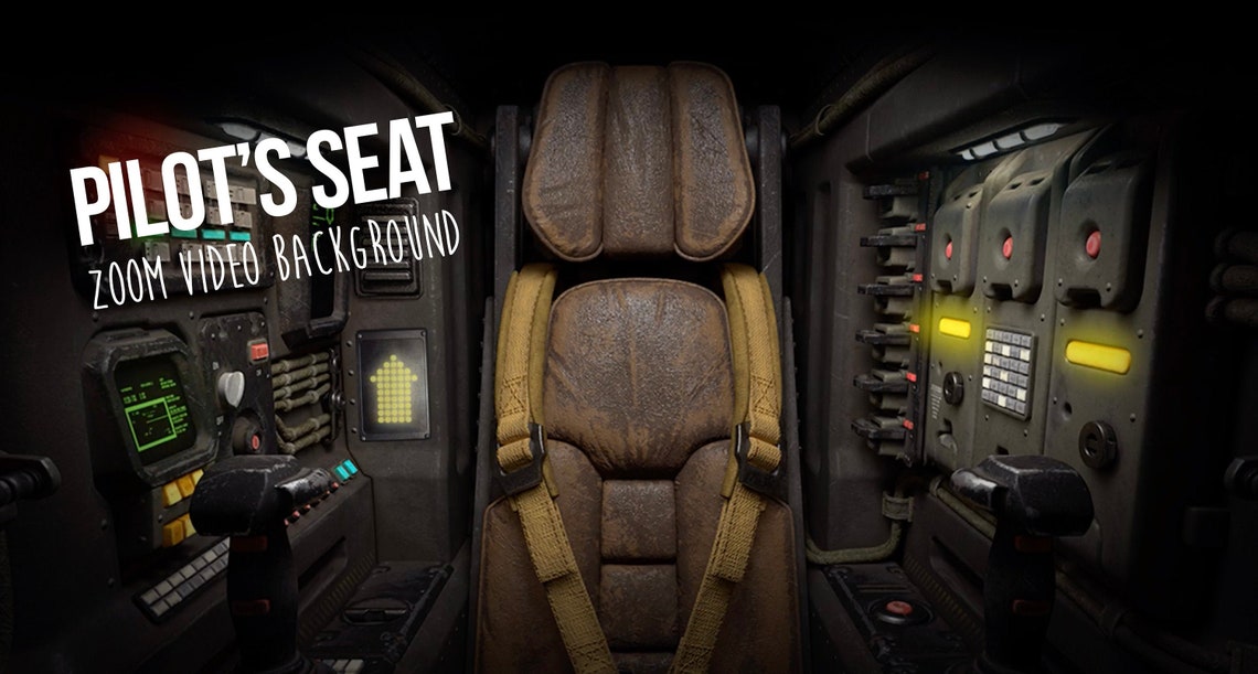 Pilot's Seat! ANIMATED VIRTUAL BACKGROUND | Instant Digital Download ...
