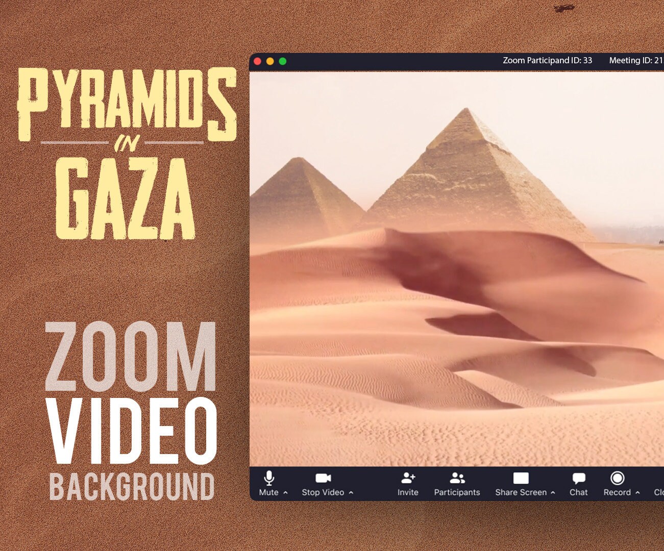 Pyramids! ANIMATED VIRTUAL BACKGROUND | Instant Digital Download ...