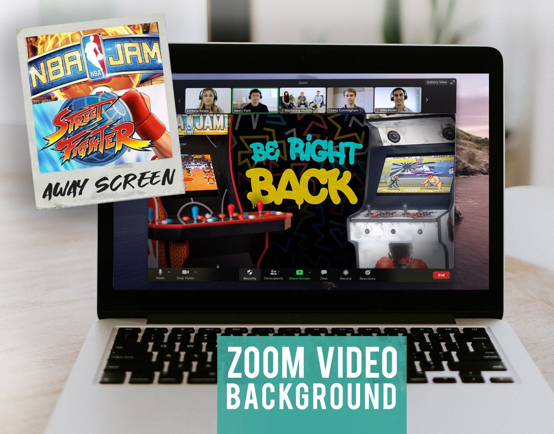 NBA Jam and Street Fighter Animated VIRTUAL BACKGROUND | Instant ...