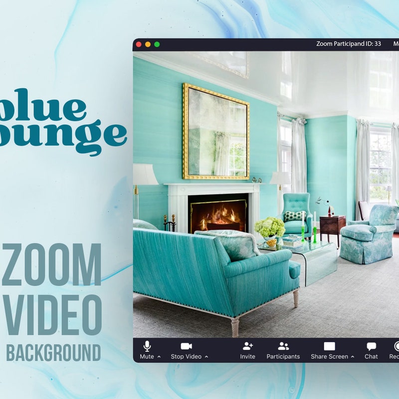 Blue Zoom Background - Etsy