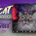 Cat Tripping Out in Space! ANIMATED VIRTUAL BACKGROUND | Instant Digital Download | Video Loop ...