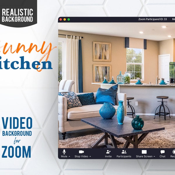 Kitchen Zoom Background - Etsy