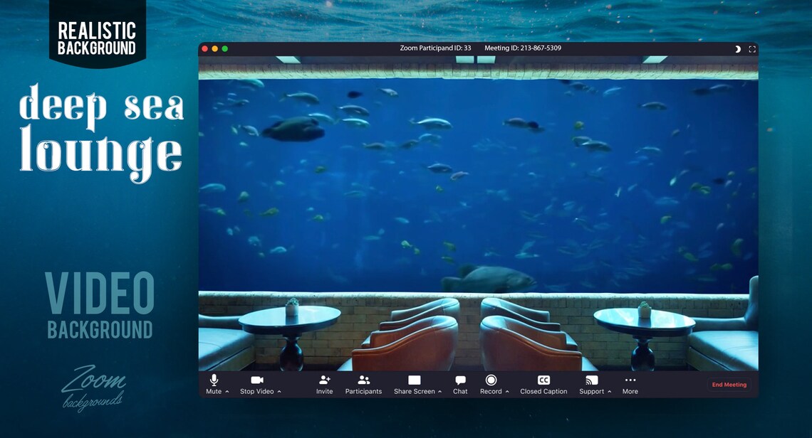 Deep Sea ANIMATED VIRTUAL BACKGROUND | Instant Digital Download | Video ...