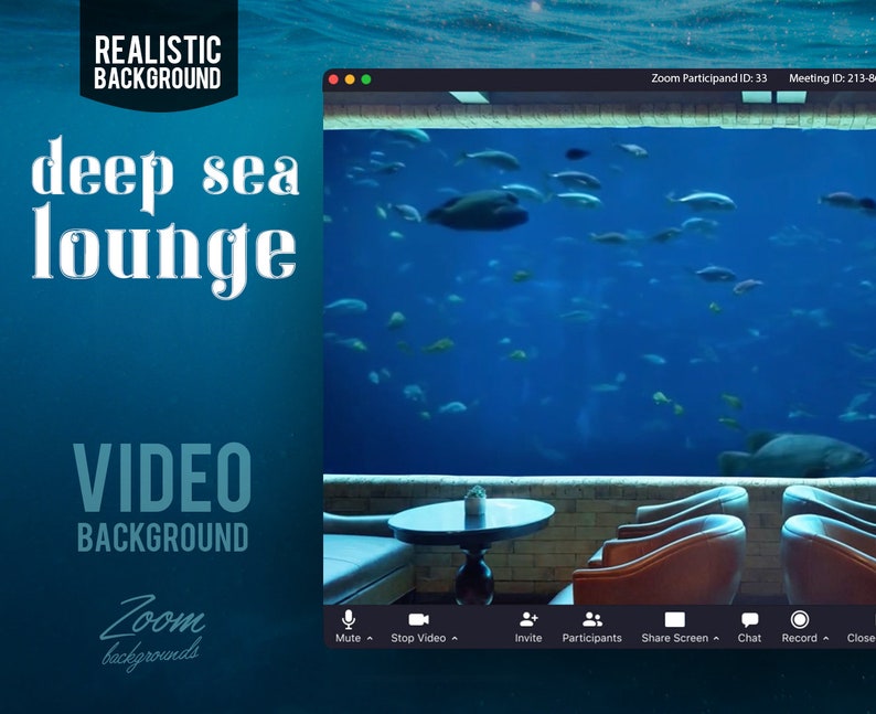 Deep Sea ANIMATED VIRTUAL BACKGROUND | Instant Digital Download | Video ...