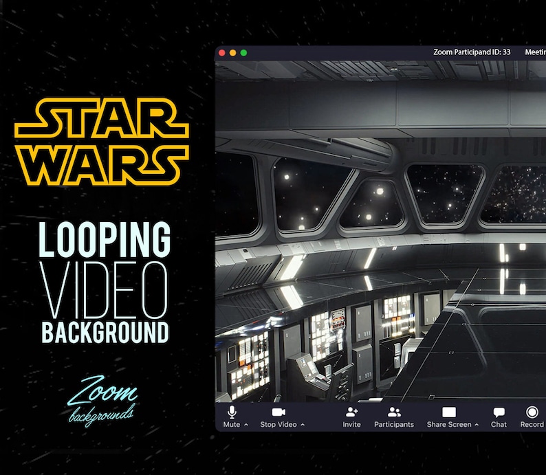 Star Wars ANIMATED VIRTUAL BACKGROUND | Instant Digital Download ...