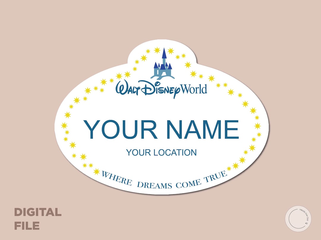 WDW Cast Member Badge Signs Name Tag SVG Disneyworld Cricut - Etsy