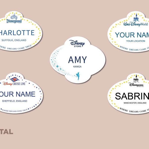 Disneyworld Name Tag Svg - Etsy