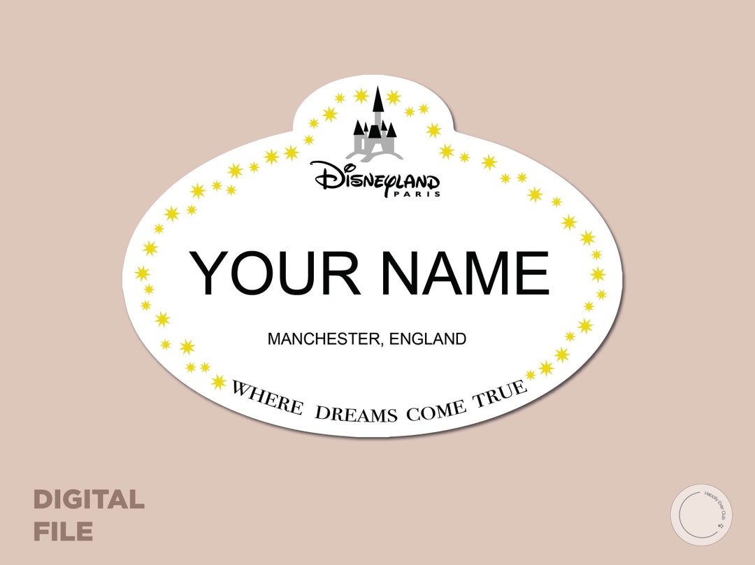 DLP Cast Member Badge Signs Name Tag SVG Disneyworld Cricut - Etsy UK