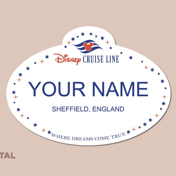 Disneyworld Name Tag Svg - Etsy