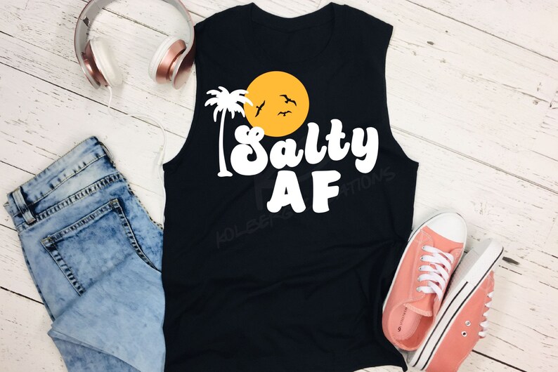 Salty AF SVG Beach Digital Download - Etsy Hong Kong