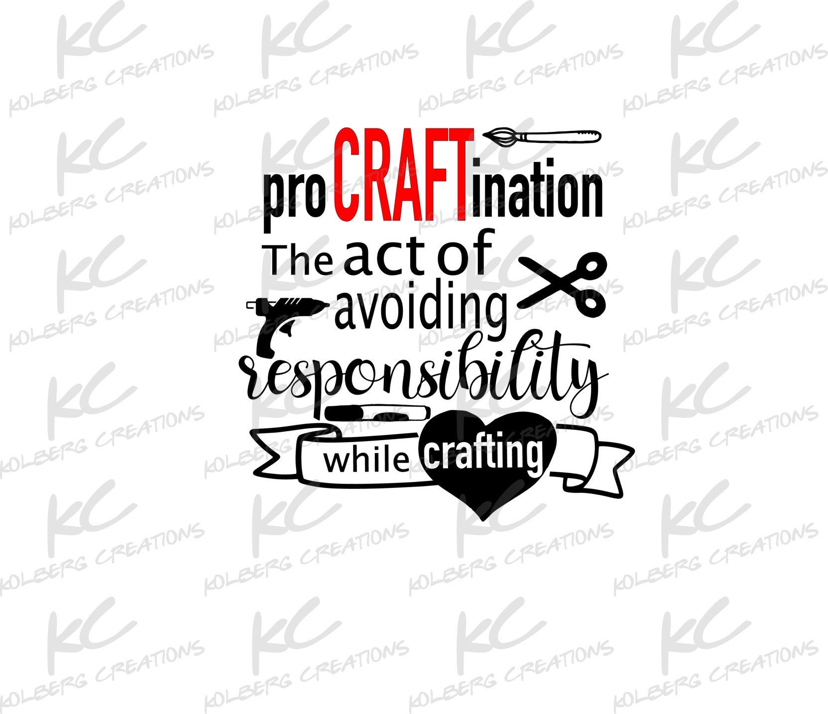 Procraftination Digital Download, Procrastination Svg - Etsy
