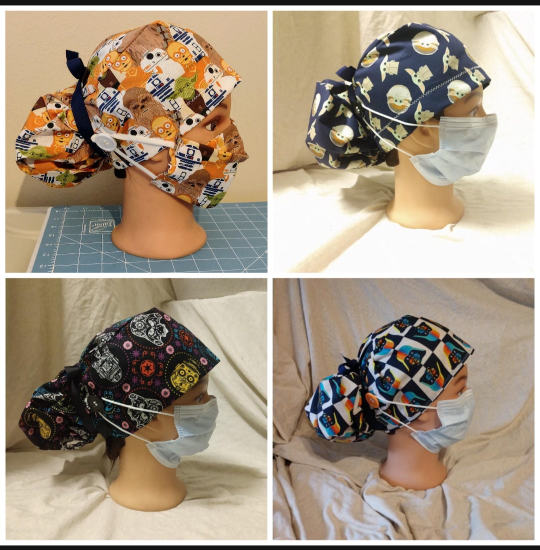 Star Wars Scrub Cap Multiple Prints Nurse's Cap, Surgery Cap With or ...