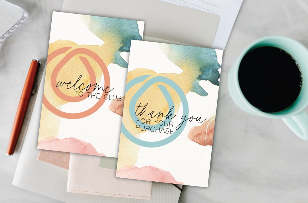 MONAT Welcome & Thank You Notecards Artist Digital Files - Etsy