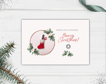 Christmas Wreath Postcards | Etsy