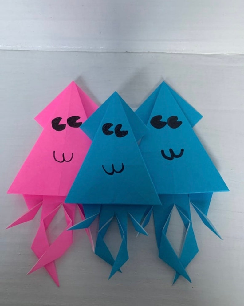 Origami Squid Family - Etsy