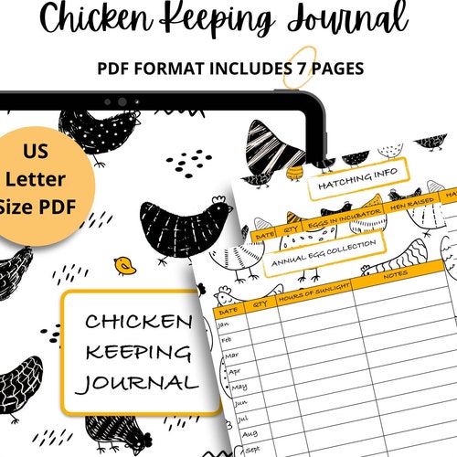 Backyard Chicken Journal Printable Chicken Record Keeping - Etsy