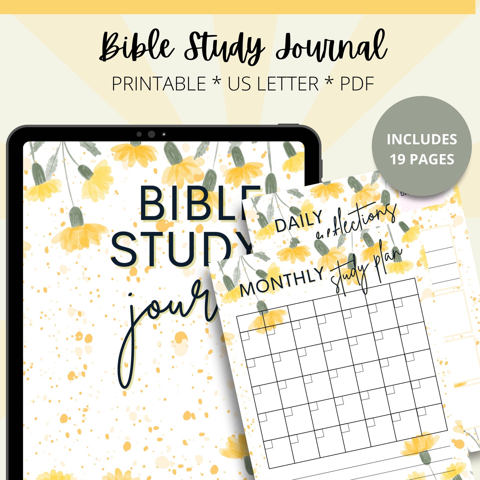 Bible Study Journal Printable - Etsy