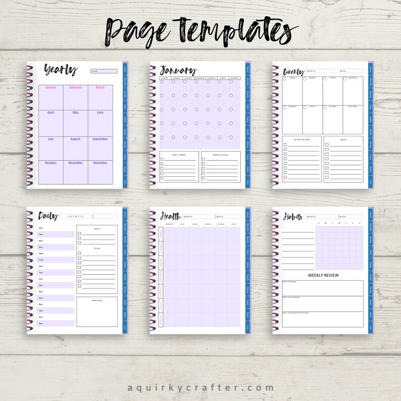 Yearly Undated Digital Planner for Goodnotes or Noteshelf With Bonus ...