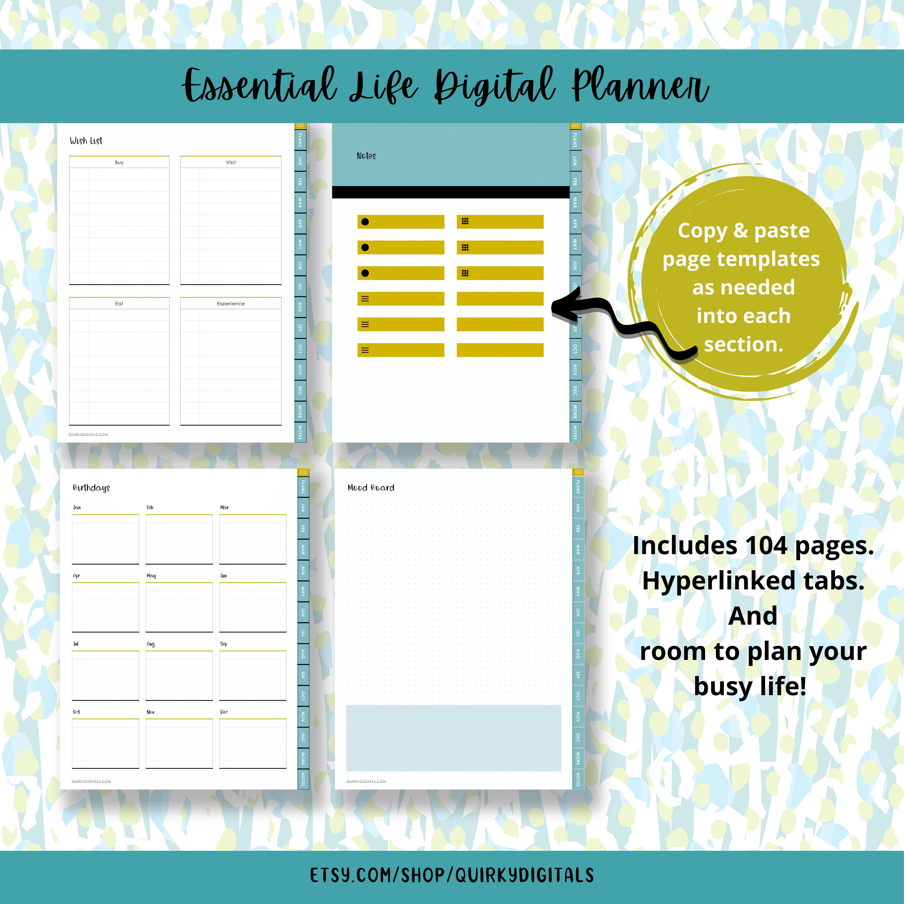 Essential Digital Life Planner Bundle - Etsy