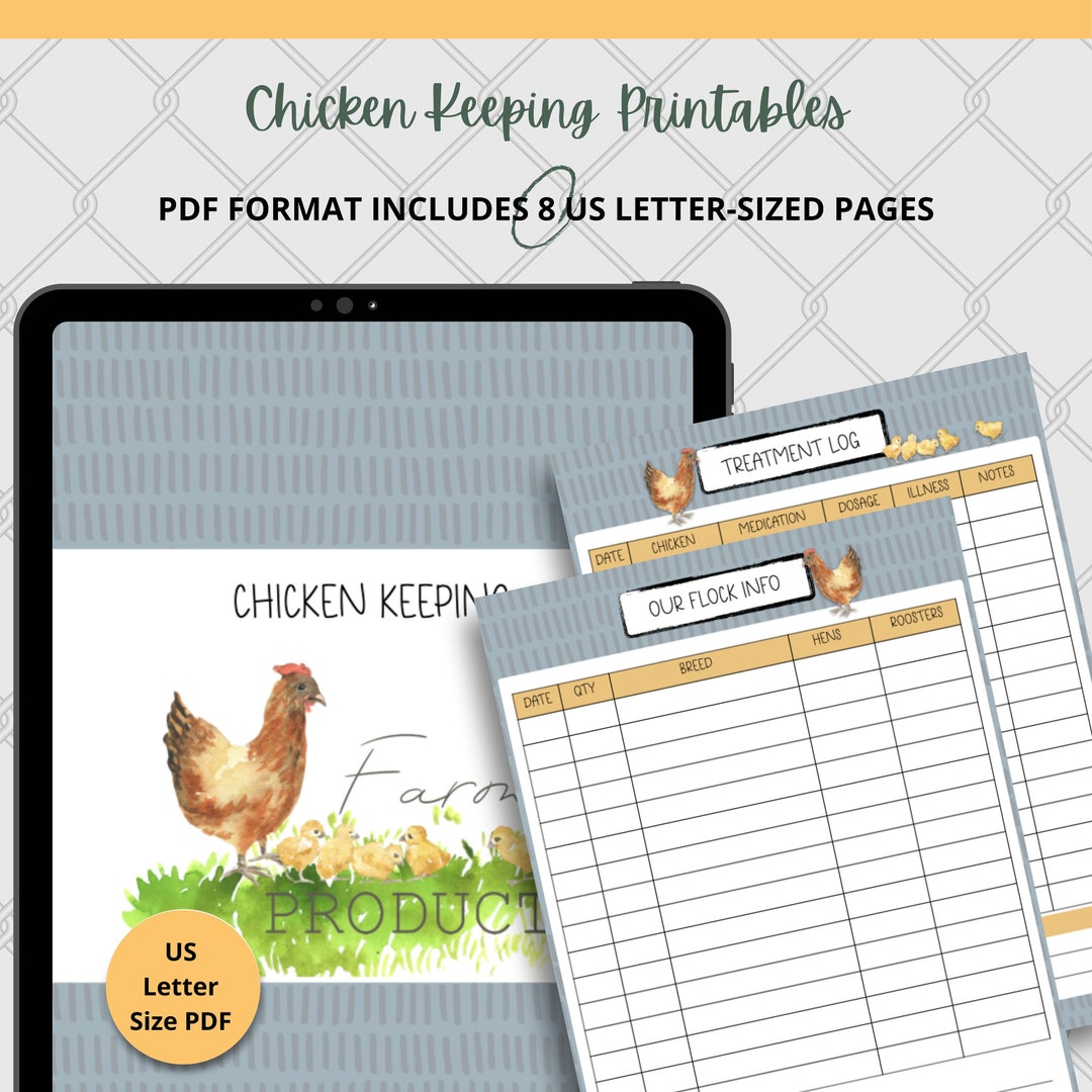 Chicken Keeping Printable Set - Etsy
