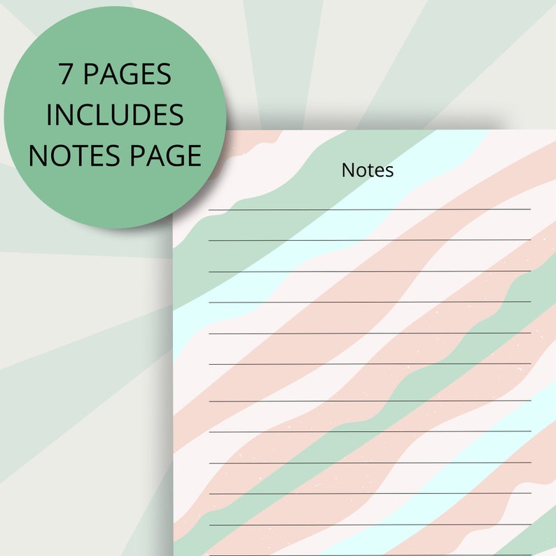 Pastel Weekly Planner Printable Set - Etsy