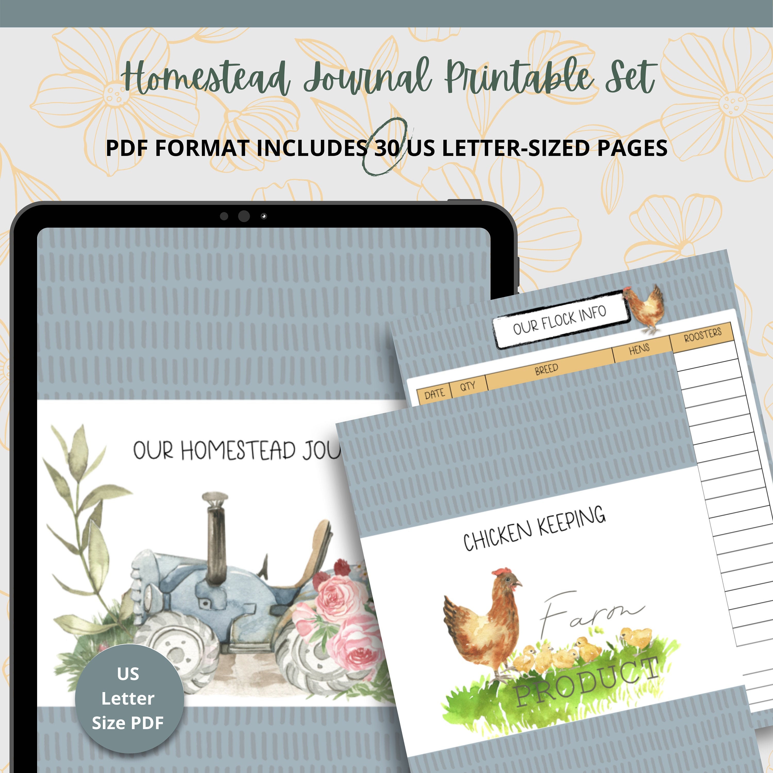 Homestead Journal Planner Printable Set - Etsy