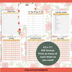 Handmade Seller Event Planner Printables - Etsy