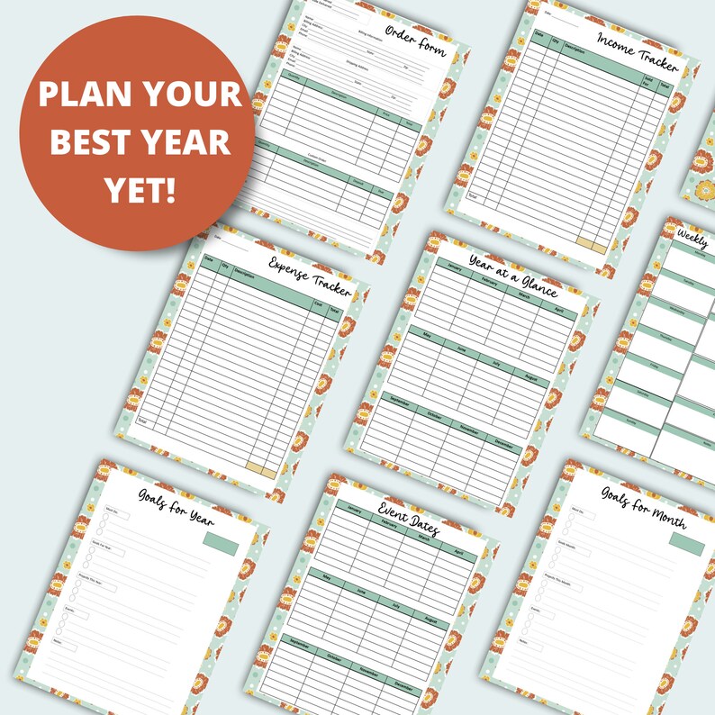 Craft Vendor Event Planner Printables, Craft Business Printables, Retro ...