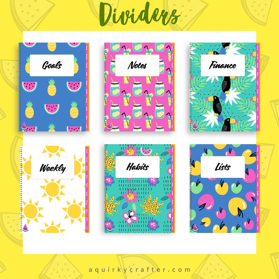 Lemon and Sunshine Undated Digital Planner - Etsy