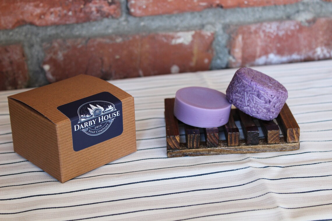 Lavender And Lemongrass Shampoo And Conditioner Bar Set Zero Etsy