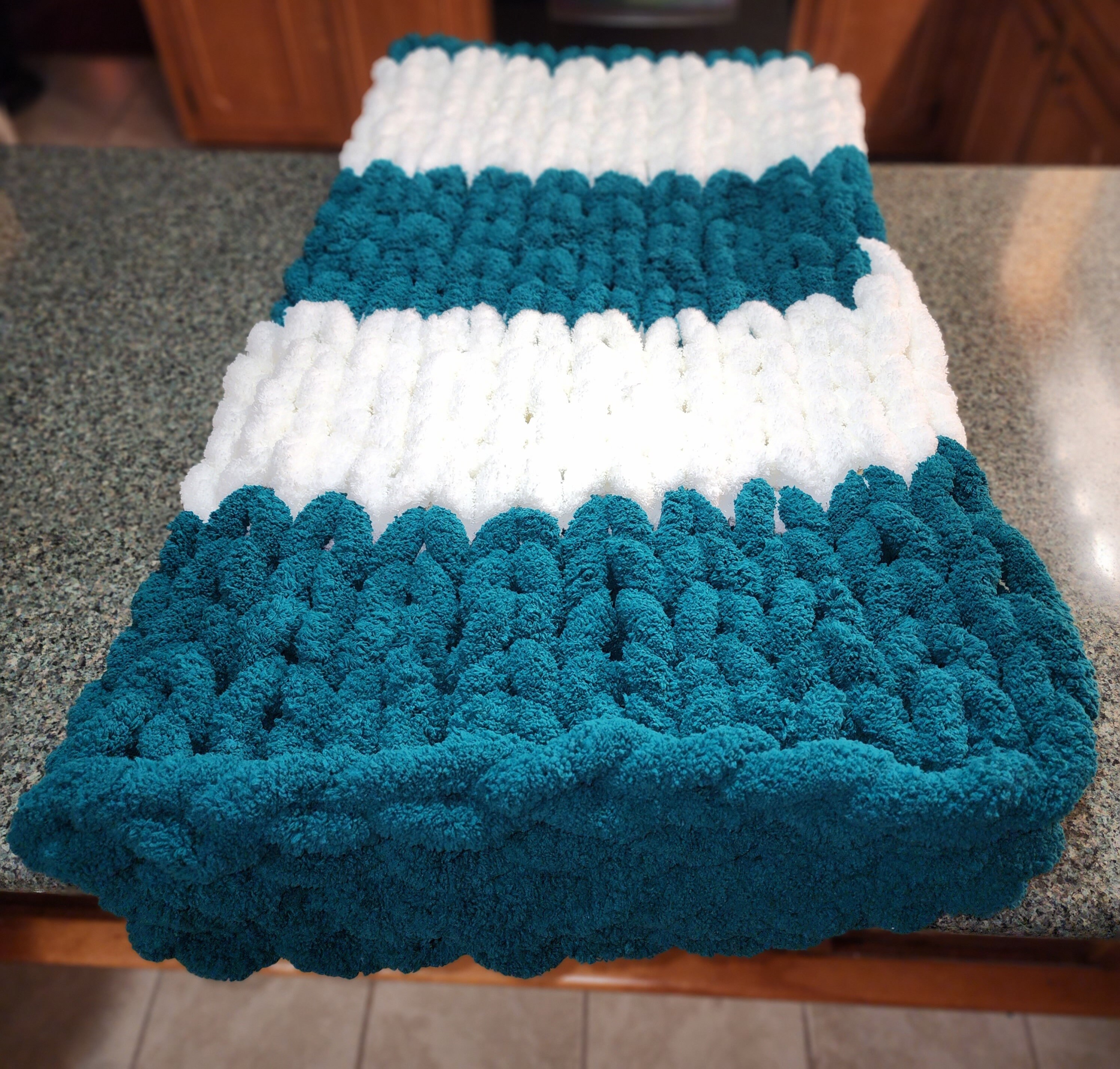 Jumbo Chunky Chenille Hand Knit Blanket Becozi Yarn Handmade - Etsy