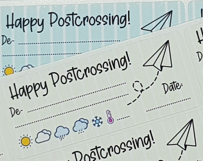 Postcrossing Sticker Postcrossing Herzen Happy Postcrossing - Etsy.de